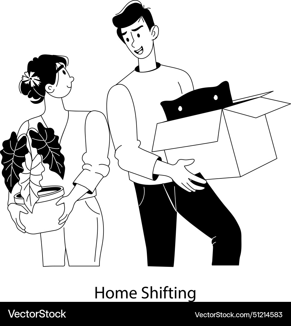 Home shifting Royalty Free Vector Image - VectorStock