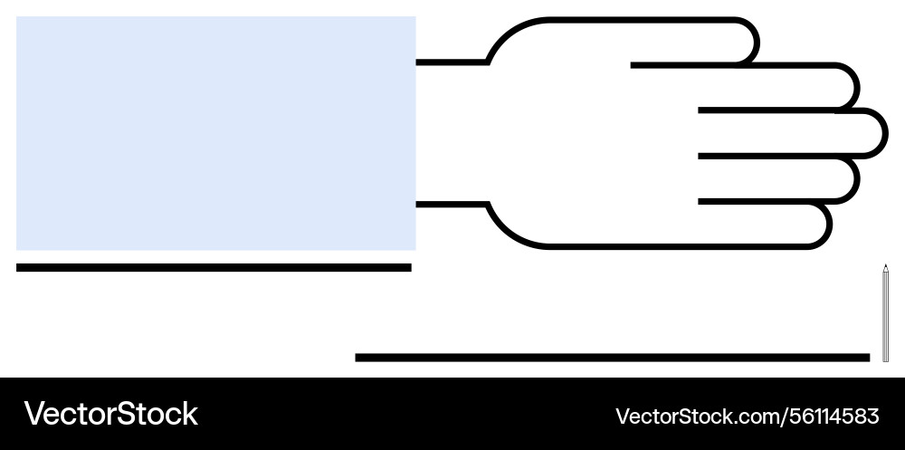 Outstretched hand concept representing offering Vector Image