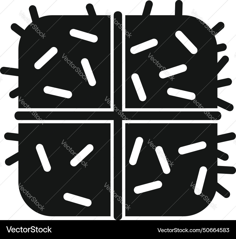 Sack bale hay icon simple organic feed Royalty Free Vector