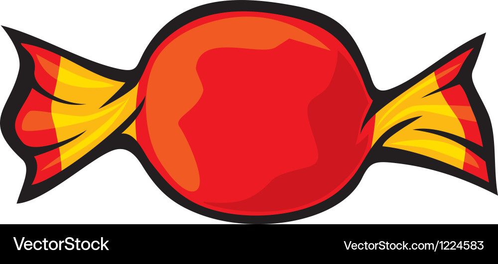 Single Candy Slice Royalty Free Vector Image - VectorStock