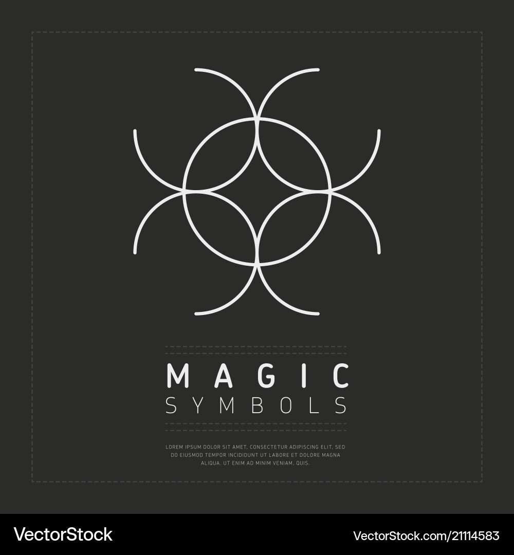 Spiritual magic symbol on gray Royalty Free Vector Image