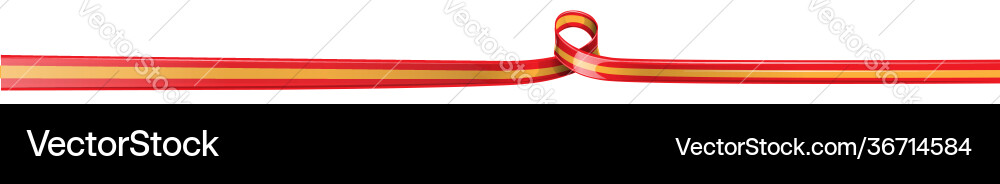 Banner with spain flag isolated on white Vector Image