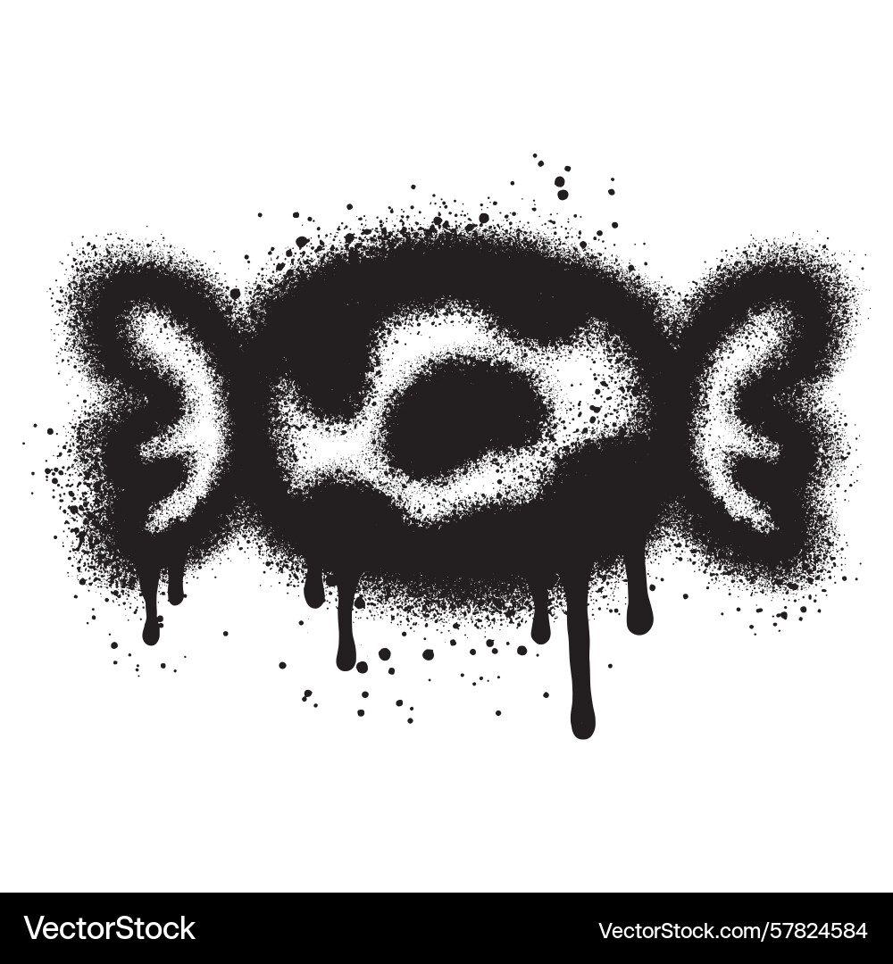 Candy wrappers graffiti with black spray paint Vector Image