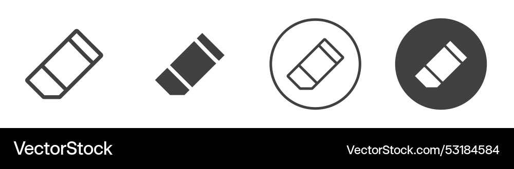 Eraser icon logo outline Royalty Free Vector Image