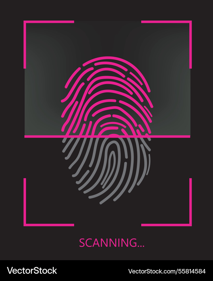 Finger print scanning Royalty Free Vector Image