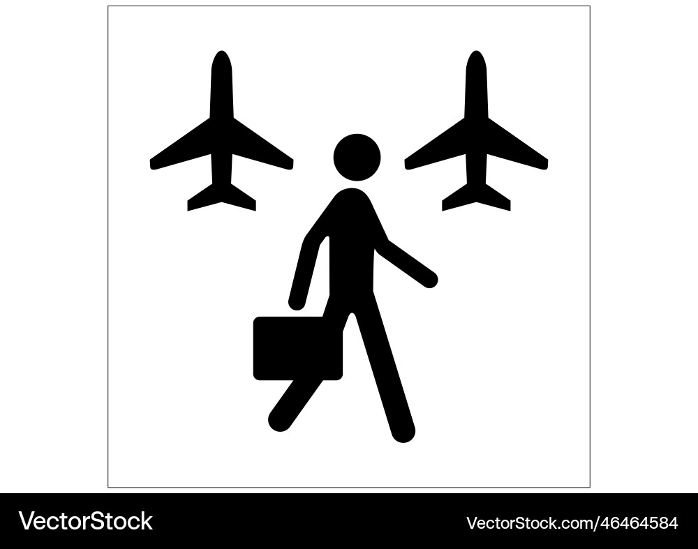 Flight transfers Royalty Free Vector Image - VectorStock