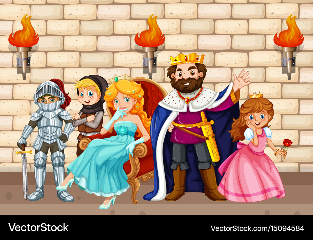 King and other fairytale characters Royalty Free Vector