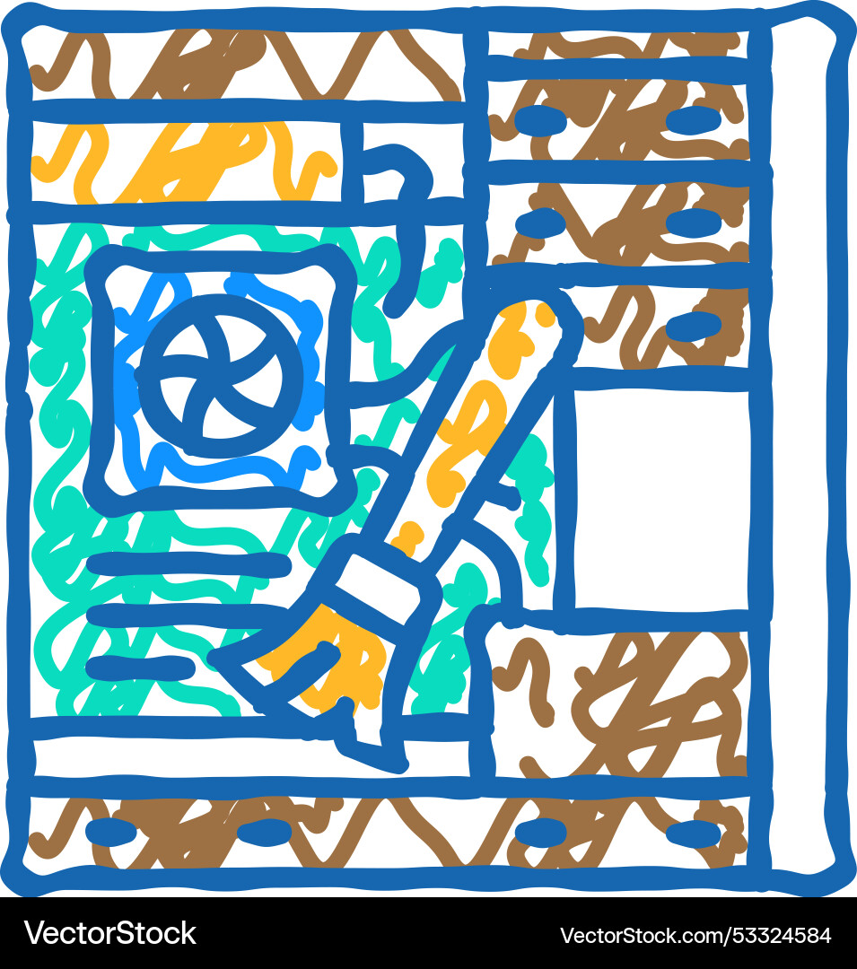 Pc cleaning repair computer icon doodle Royalty Free Vector