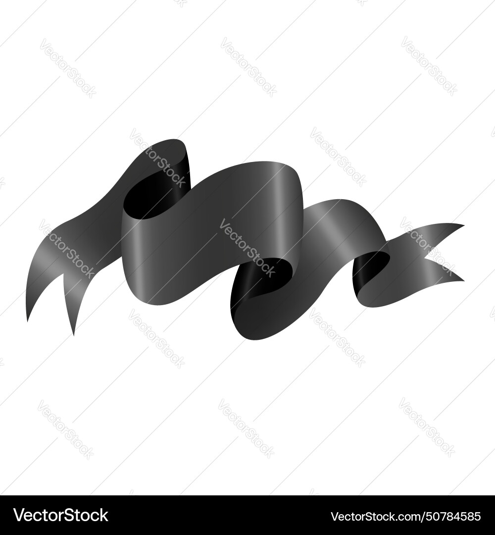 Black banner ribbon Royalty Free Vector Image - VectorStock