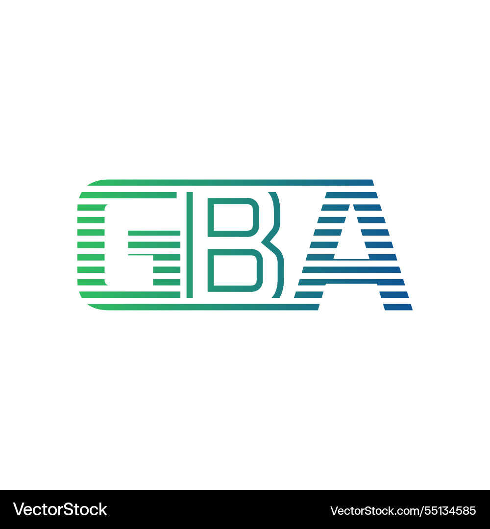 Modern gba logo design letter minimalist Vector Image