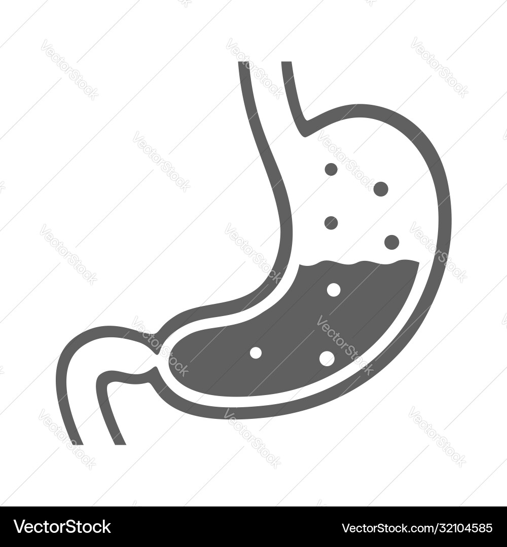 Stomach Icon - Digestive Health Royalty Free Vector Image