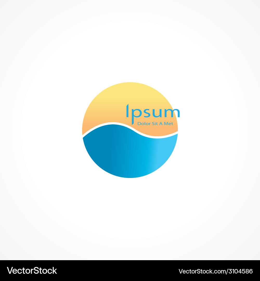 Abstract Water & Sand Symbol Royalty Free Vector Image