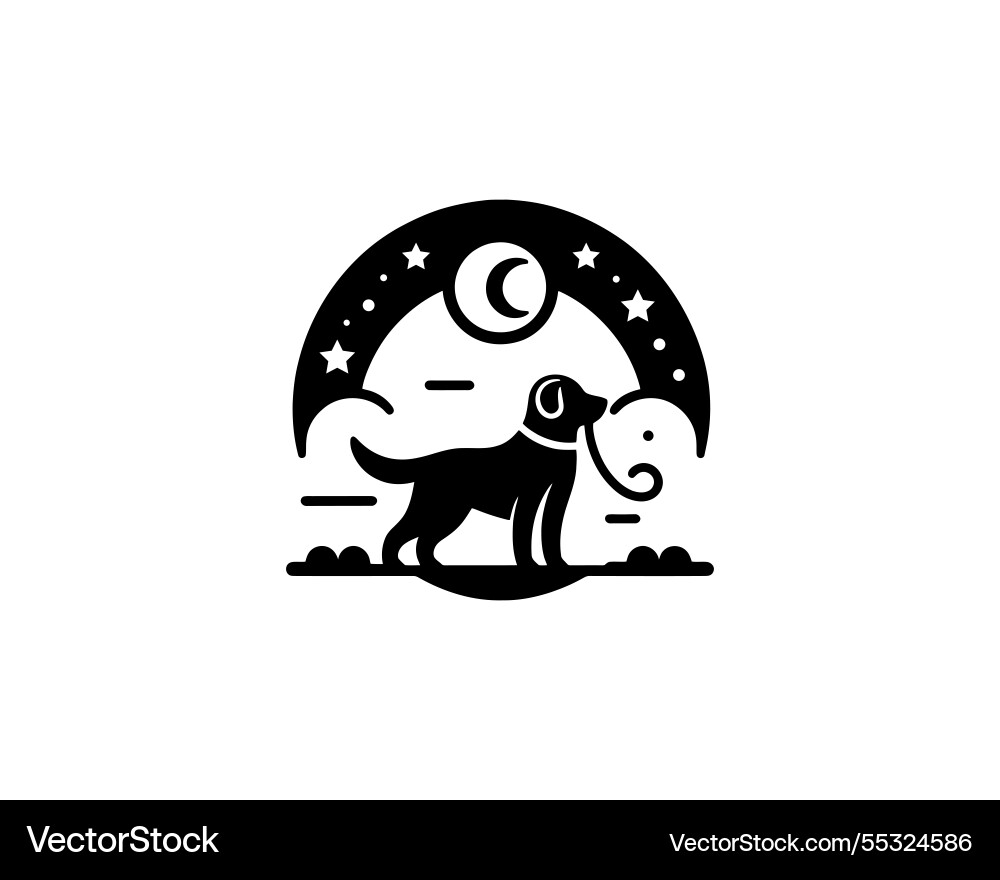 Dog logo design icon symbol Royalty Free Vector Image