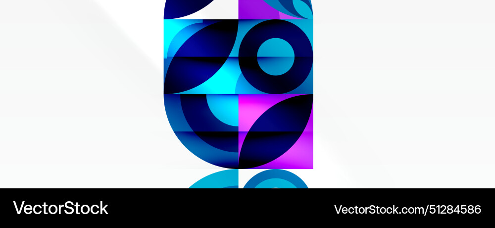 Electric blue and violet geometric pattern Vector Image