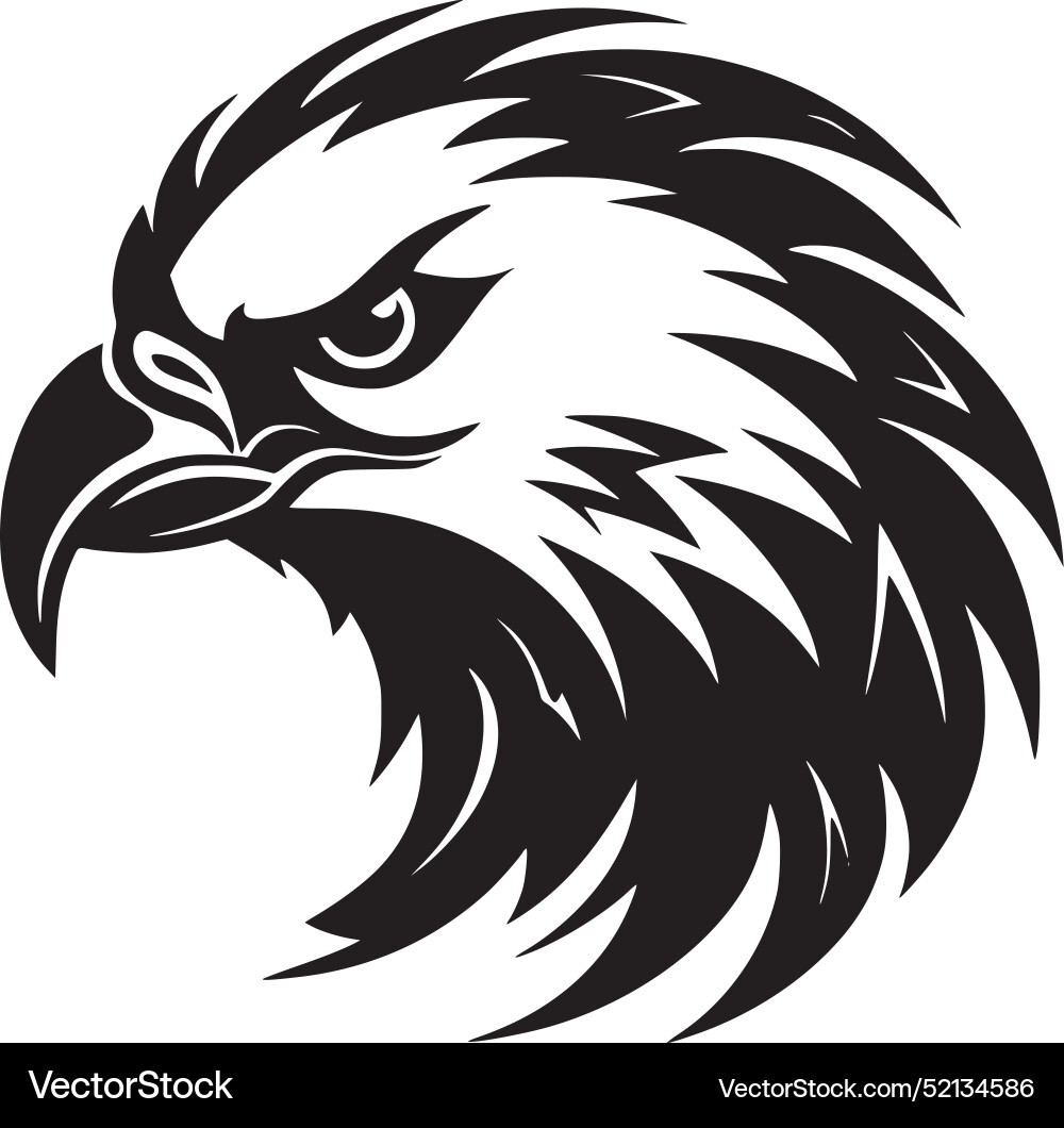 Falcon - black and white isolated icon Royalty Free Vector