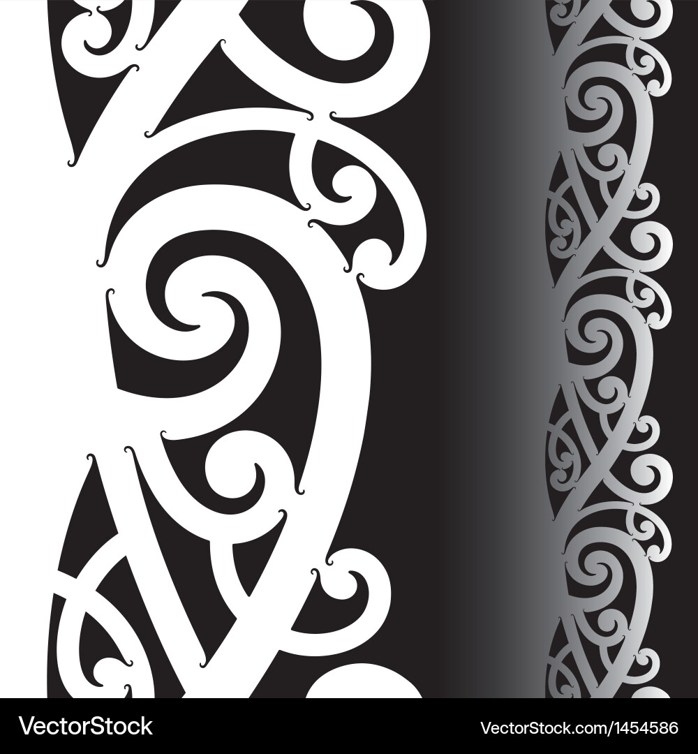 Maori Spiral Tattoo Muster Lizenzfreies Vektorbild