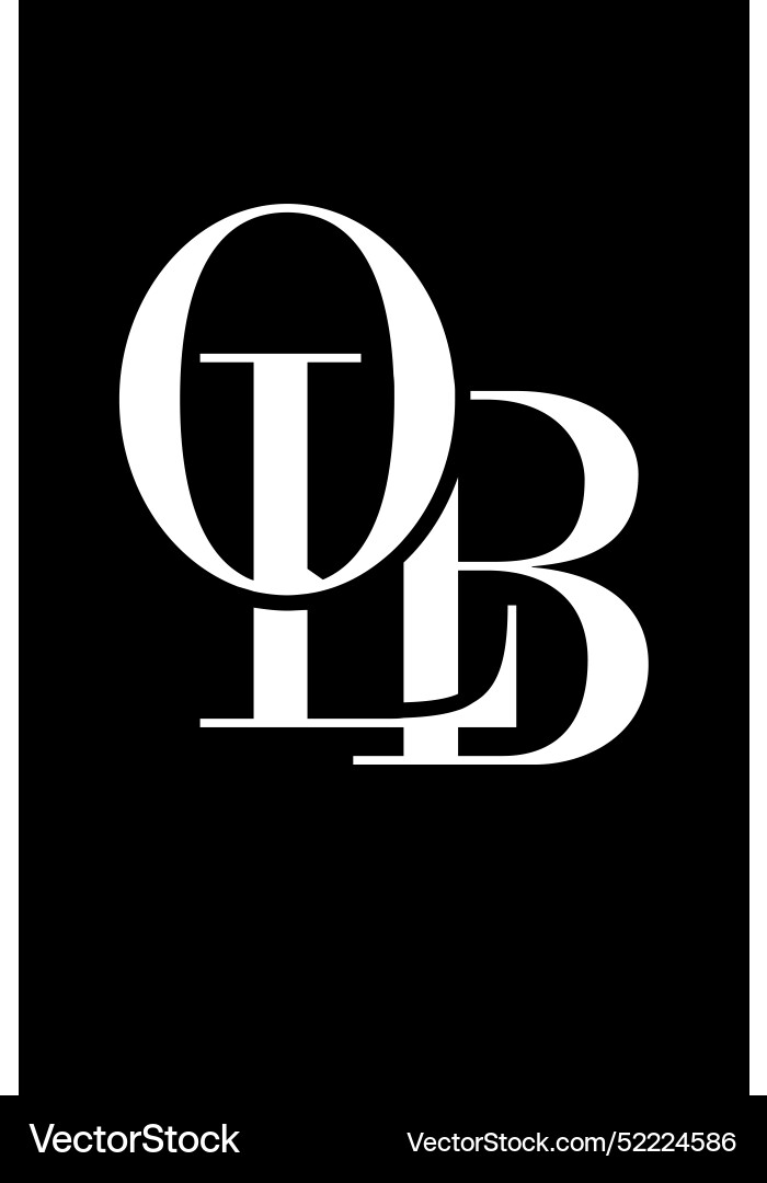 Olb letter logo design Royalty Free Vector Image