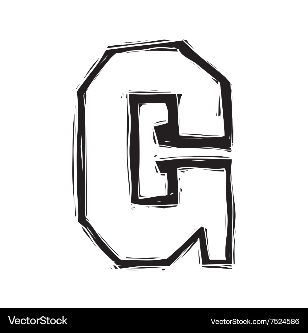 Vintage style letter g Royalty Free Vector Image