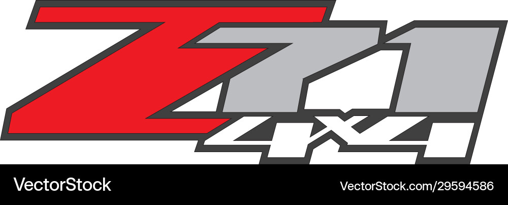 Z71 4x4 logo chevrolet Royalty Free Vector Image