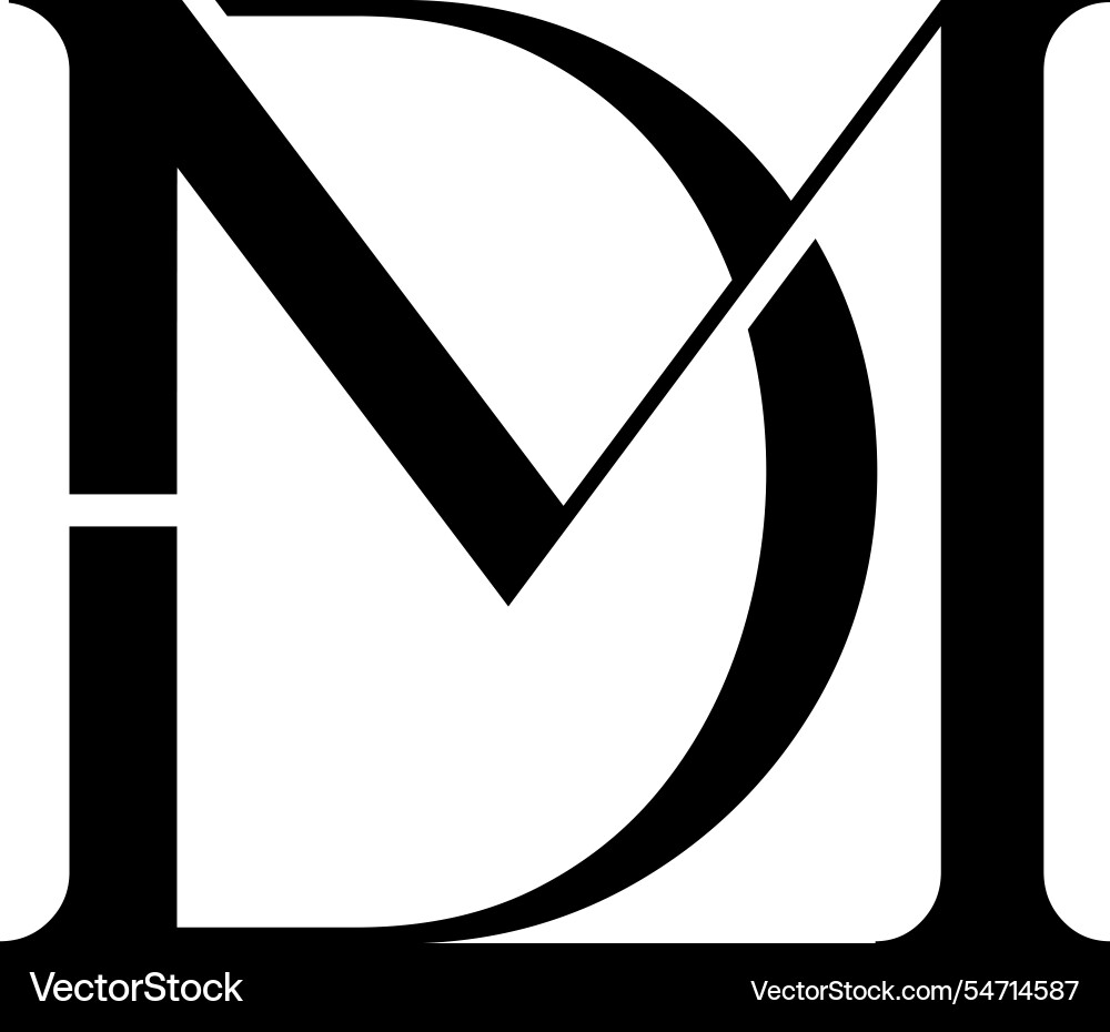 Dm md clothing logo Royalty Free Vector Image - VectorStock