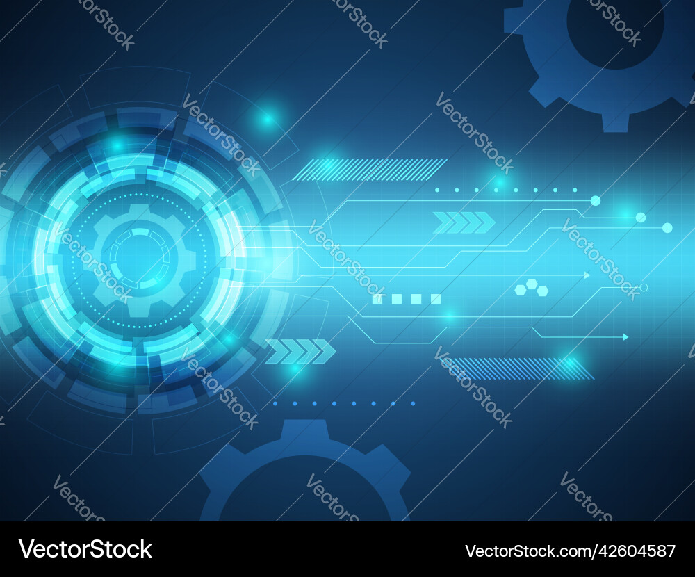 Futuristic Cyber Technology Background Royalty Free Vector