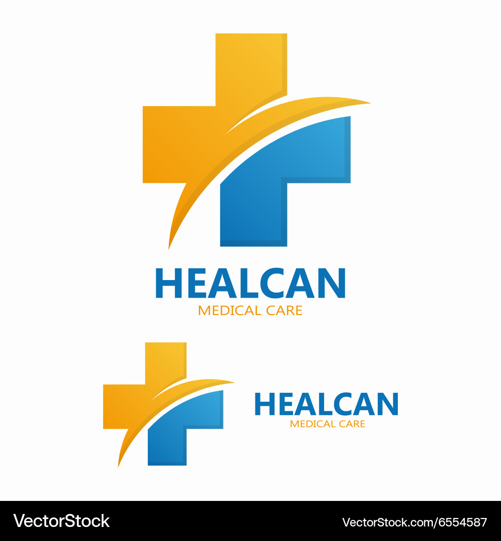 Modern Medical Cross Logo Royalty Free Vector Image