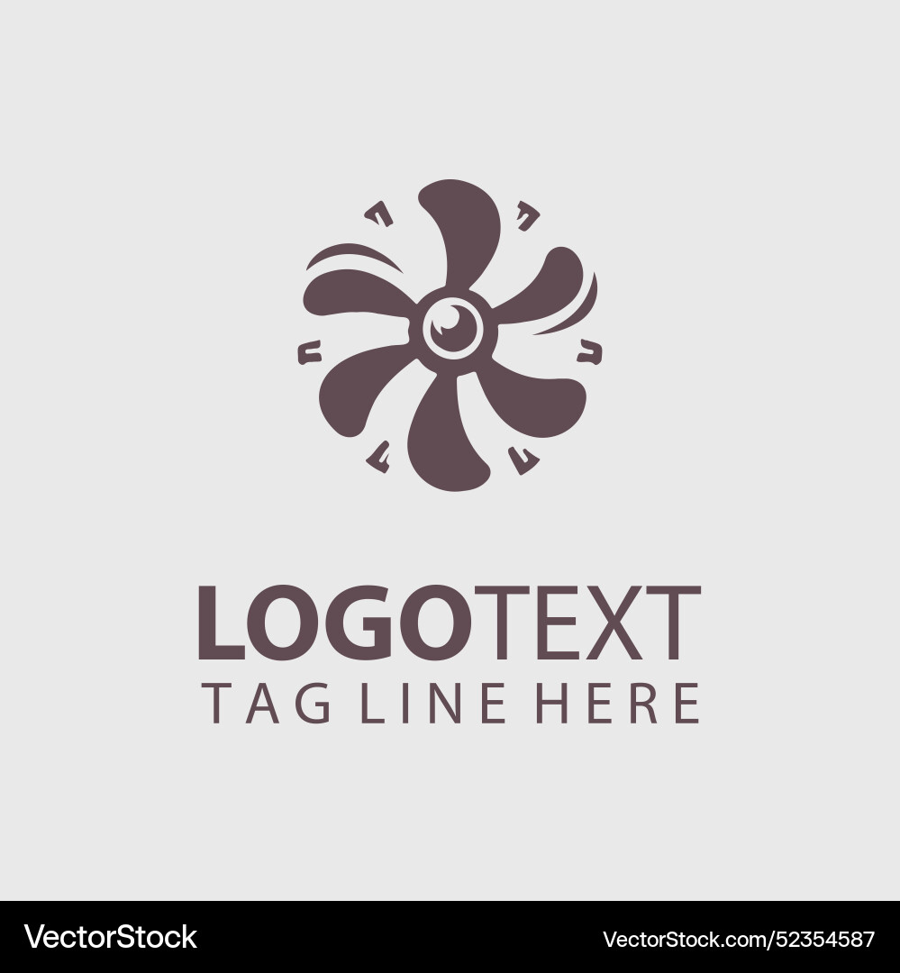 Propeller airplane logo Royalty Free Vector Image