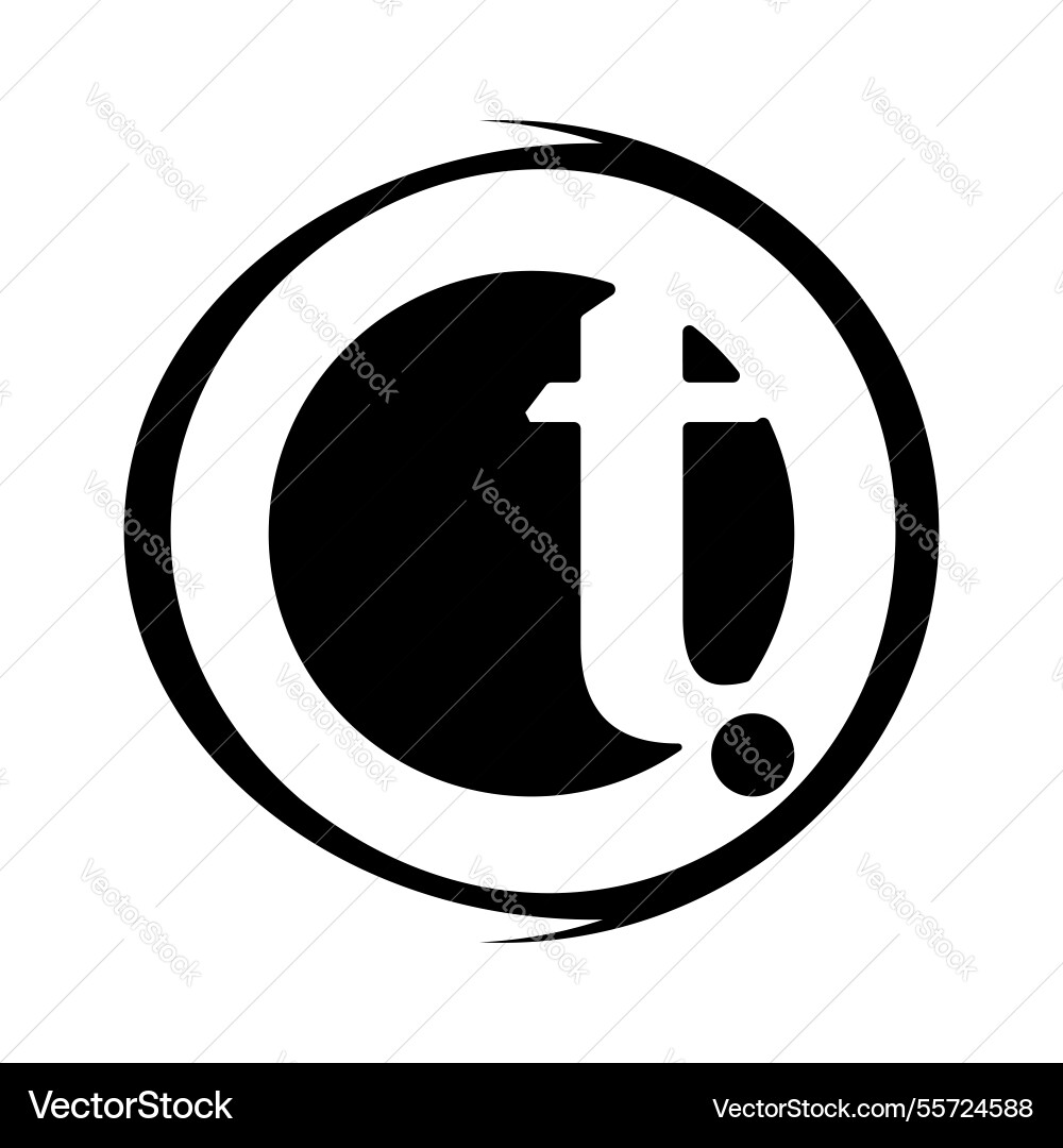 Creative new initial lowercase letter t logo Vector Image