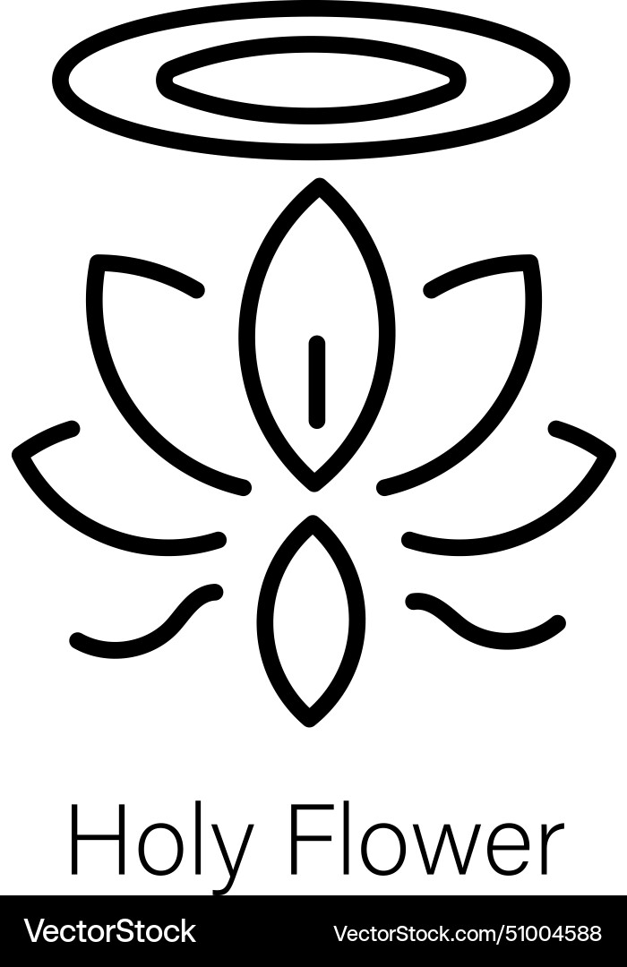 Holy flower Royalty Free Vector Image - VectorStock