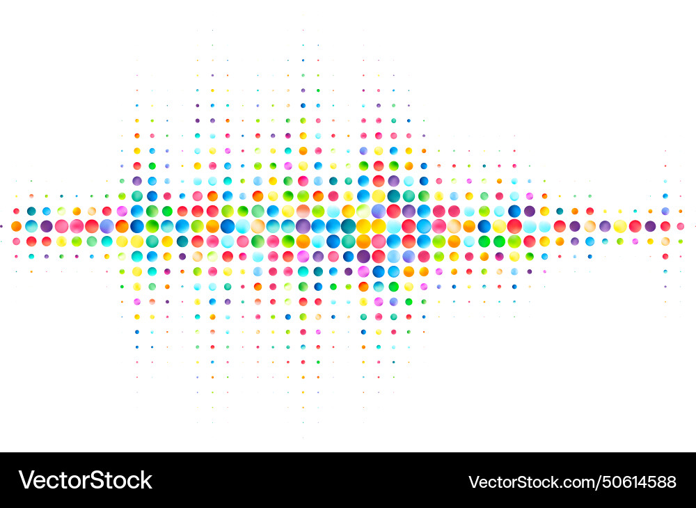 Rainbow bubble spectrum wave Royalty Free Vector Image