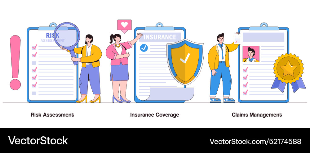Risk assessment insurance coverage claims Vector Image