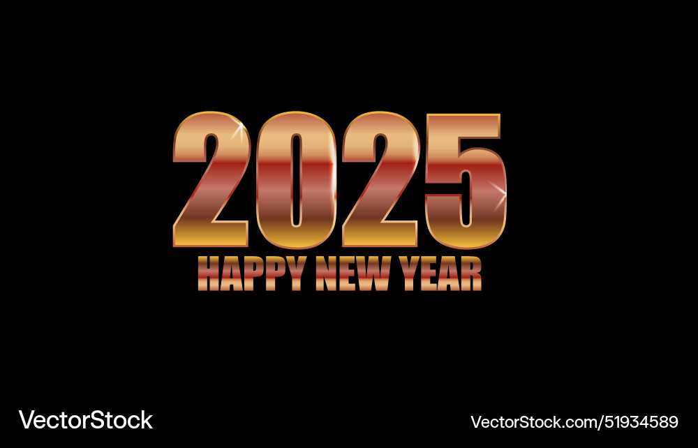 A fresh start welcoming 2025 with open arms Vector Image