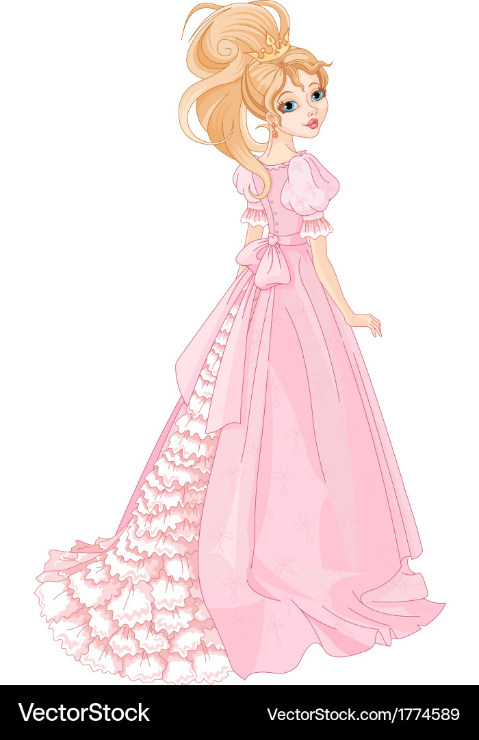 Beautiful princess Royalty Free Vector Image - VectorStock
