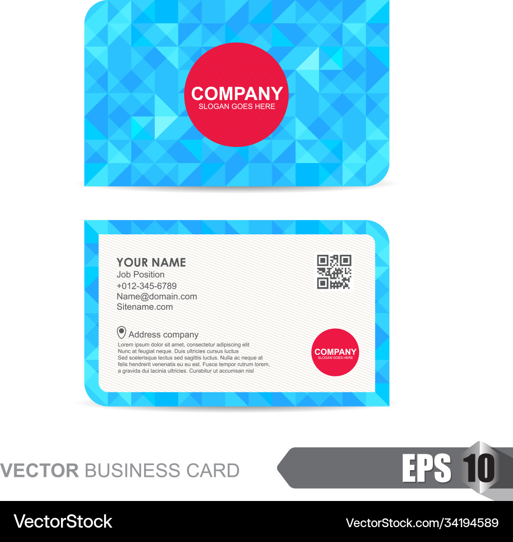 Business card 181 Royalty Free Vector Image - VectorStock