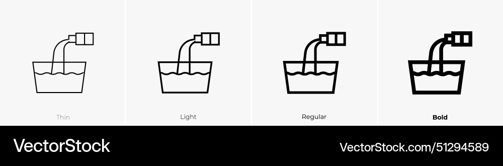 Dye icon thin light regular and bold style design Vector Image