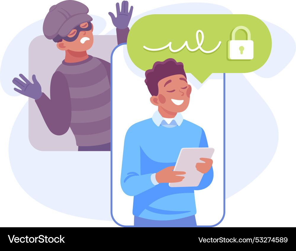 Man criminal commit crime and theft Royalty Free Vector