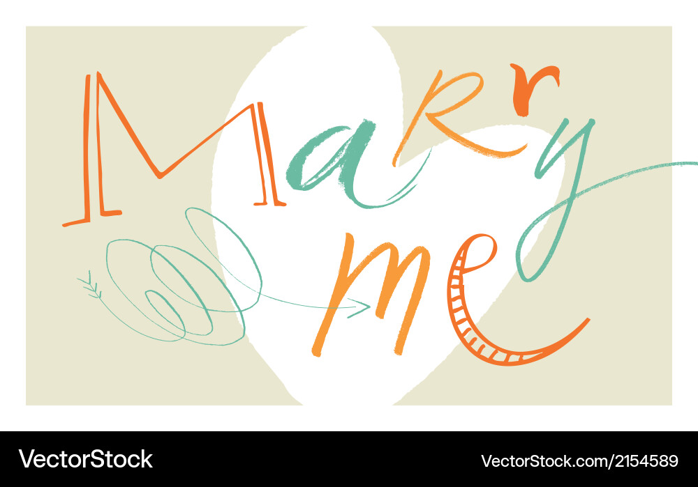 Marry me Royalty Free Vector Image - VectorStock