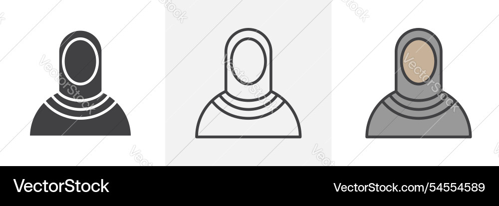 Muslim woman icon Royalty Free Vector Image - VectorStock