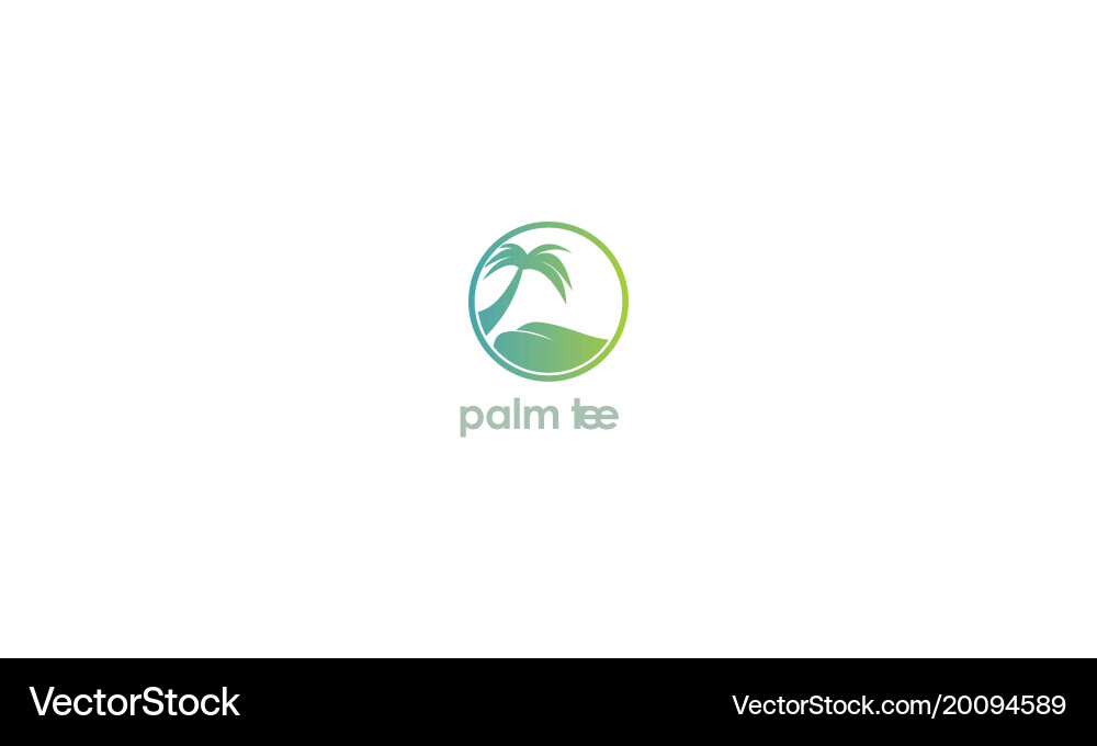 Palm tree logo Royalty Free Vector Image - VectorStock