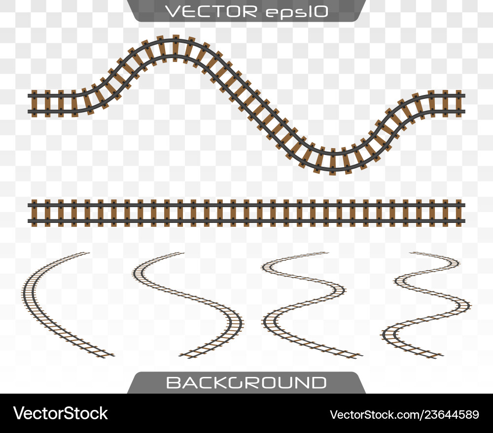 Railroad Tracks Art Royalty Free Vector Image - VectorStock