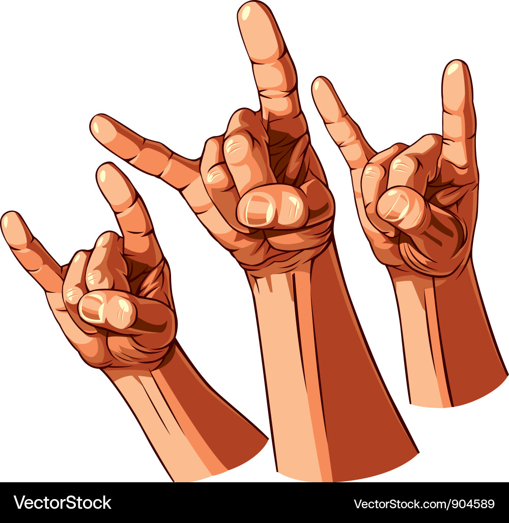 Set of three hands Royalty Free Vector Image - VectorStock