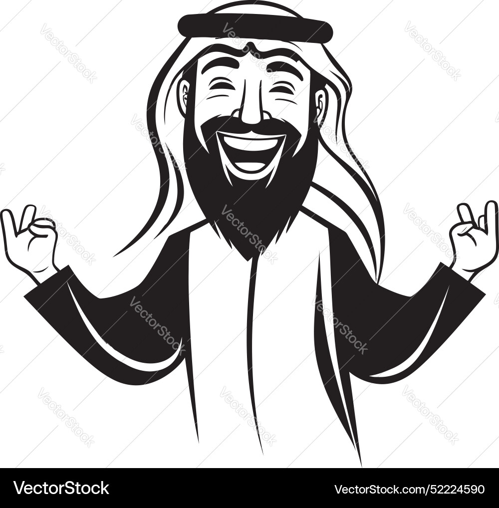 Arabian legacy sleek icon showcasing arabic man Vector Image
