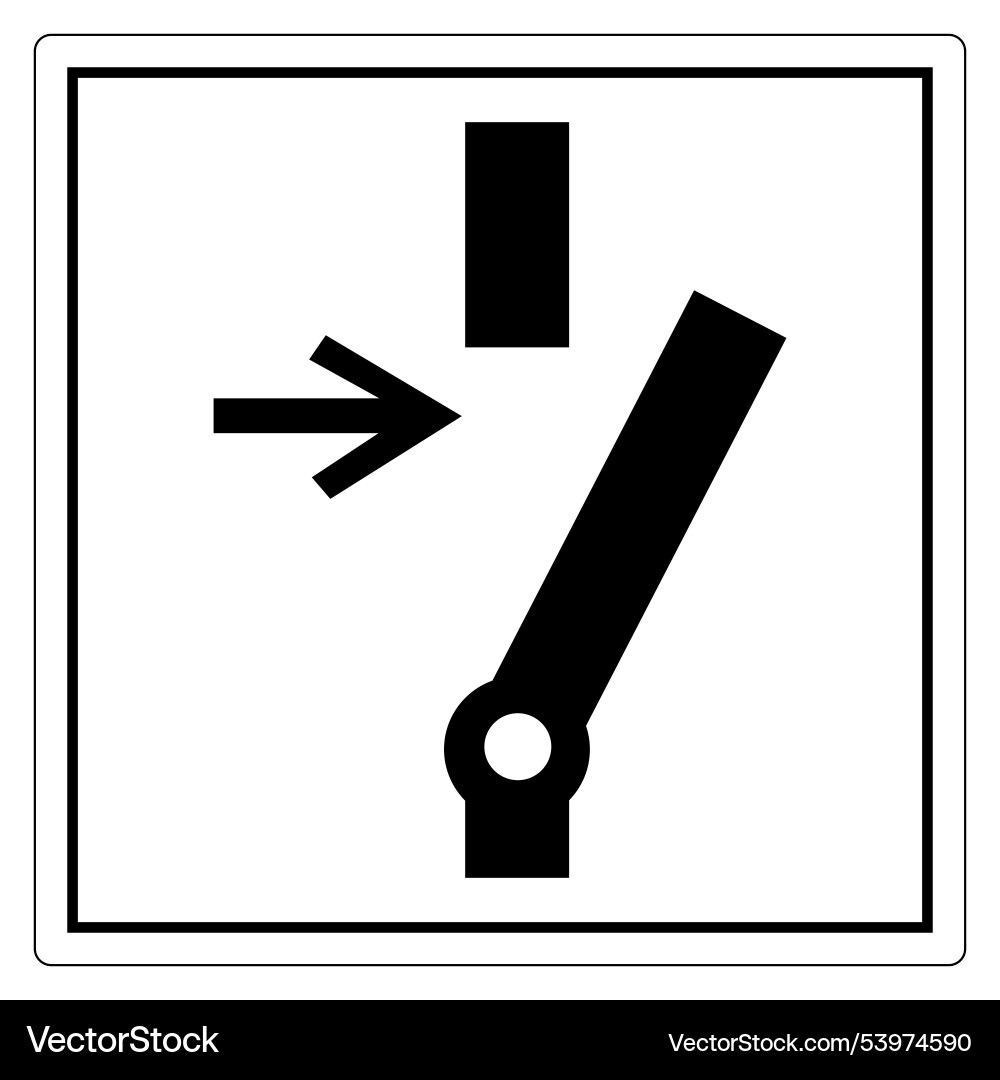 Caution sign for machinery safety awareness Vector Image