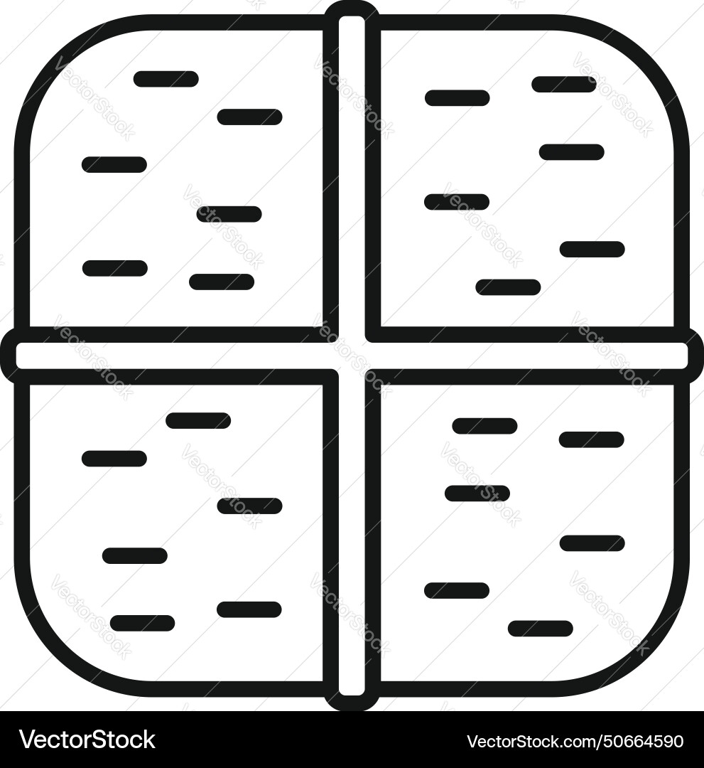 Dried hay stack icon outline farm food Royalty Free Vector