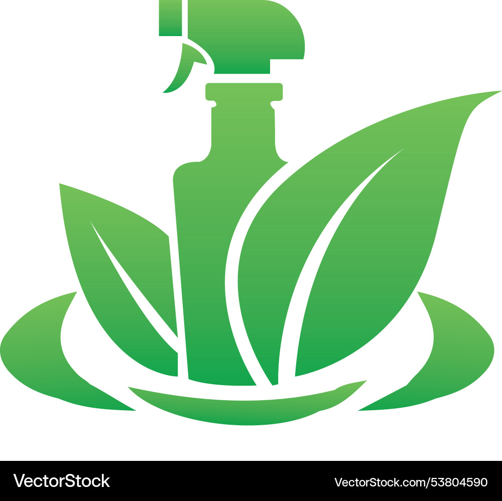 Eco Cleaning Icon With Spray Bottle Royalty Free Vector