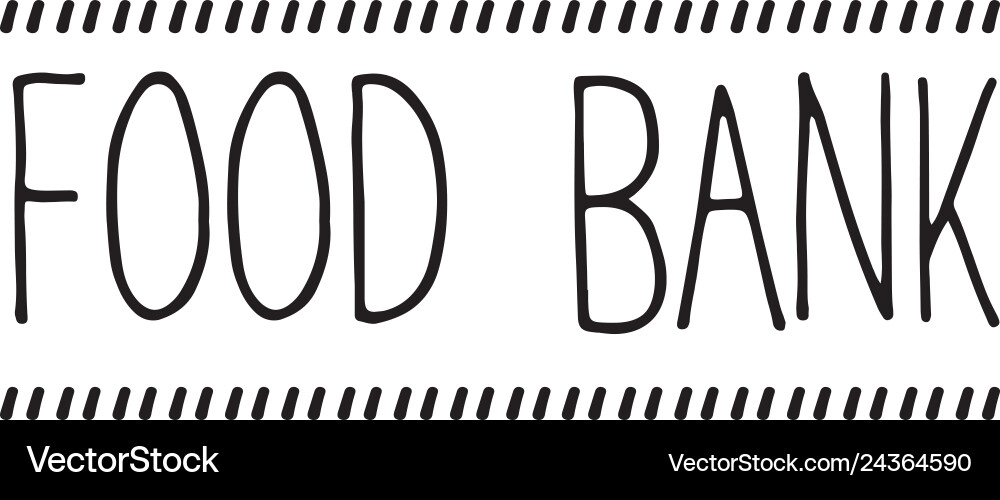 Food bank stamp on white Royalty Free Vector Image