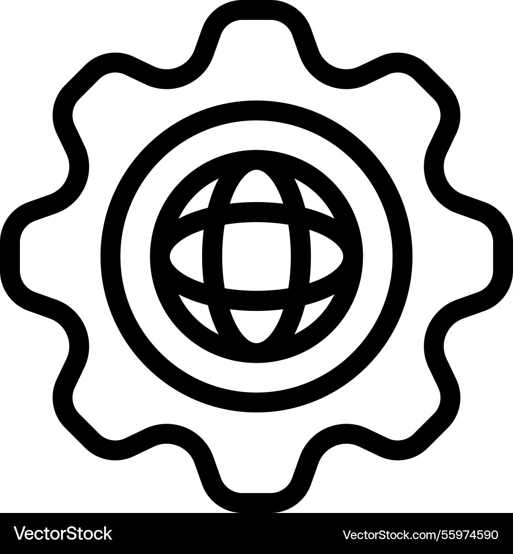 Global setting icon Royalty Free Vector Image - VectorStock