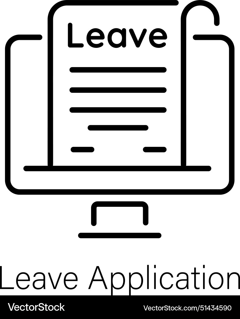 Leave application Royalty Free Vector Image - VectorStock