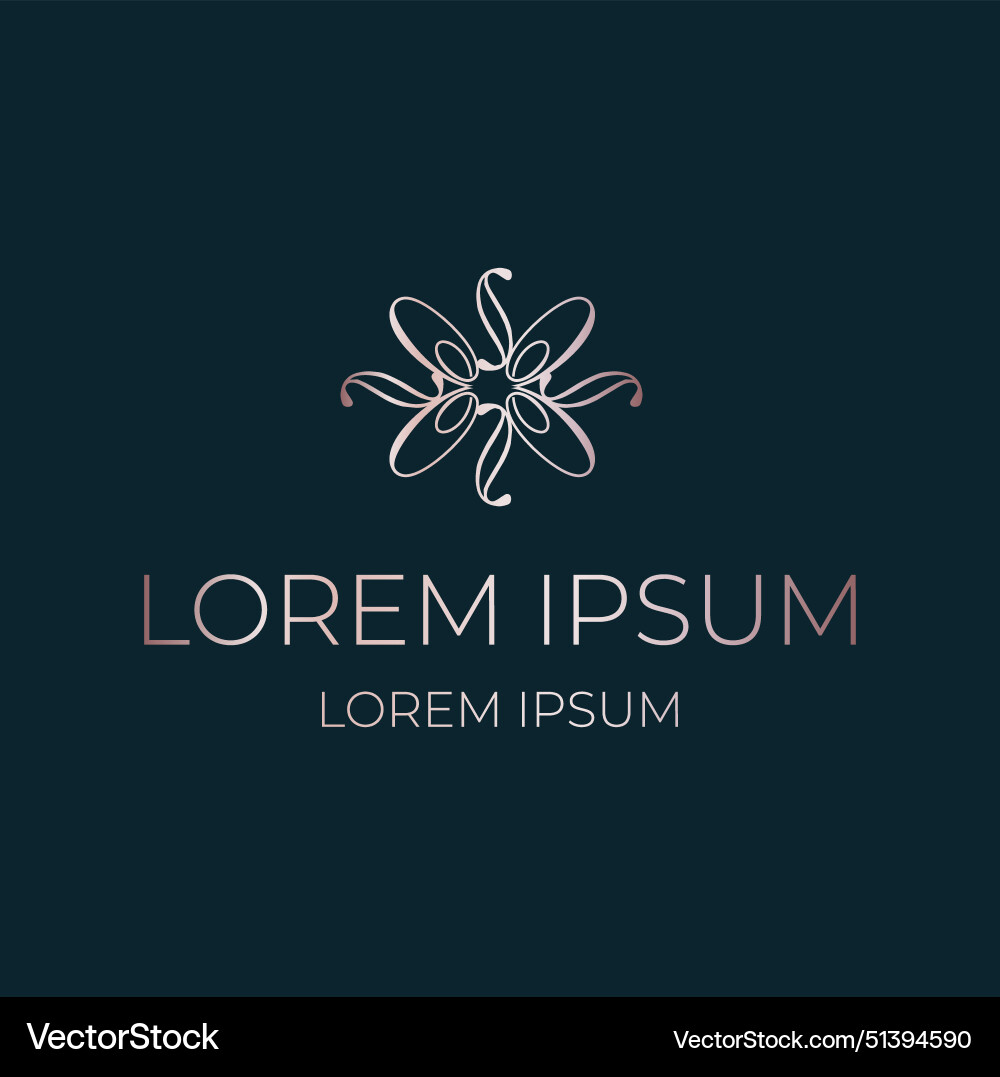 Luxury logo floral Royalty Free Vector Image - VectorStock