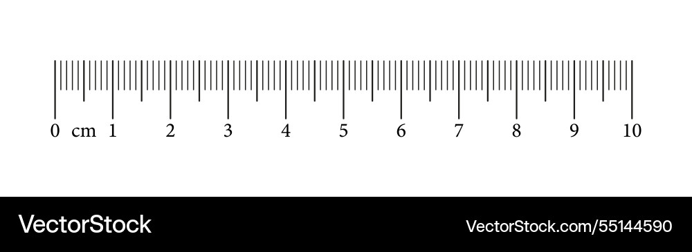 Measuring chart with 10 centimetres Royalty Free Vector